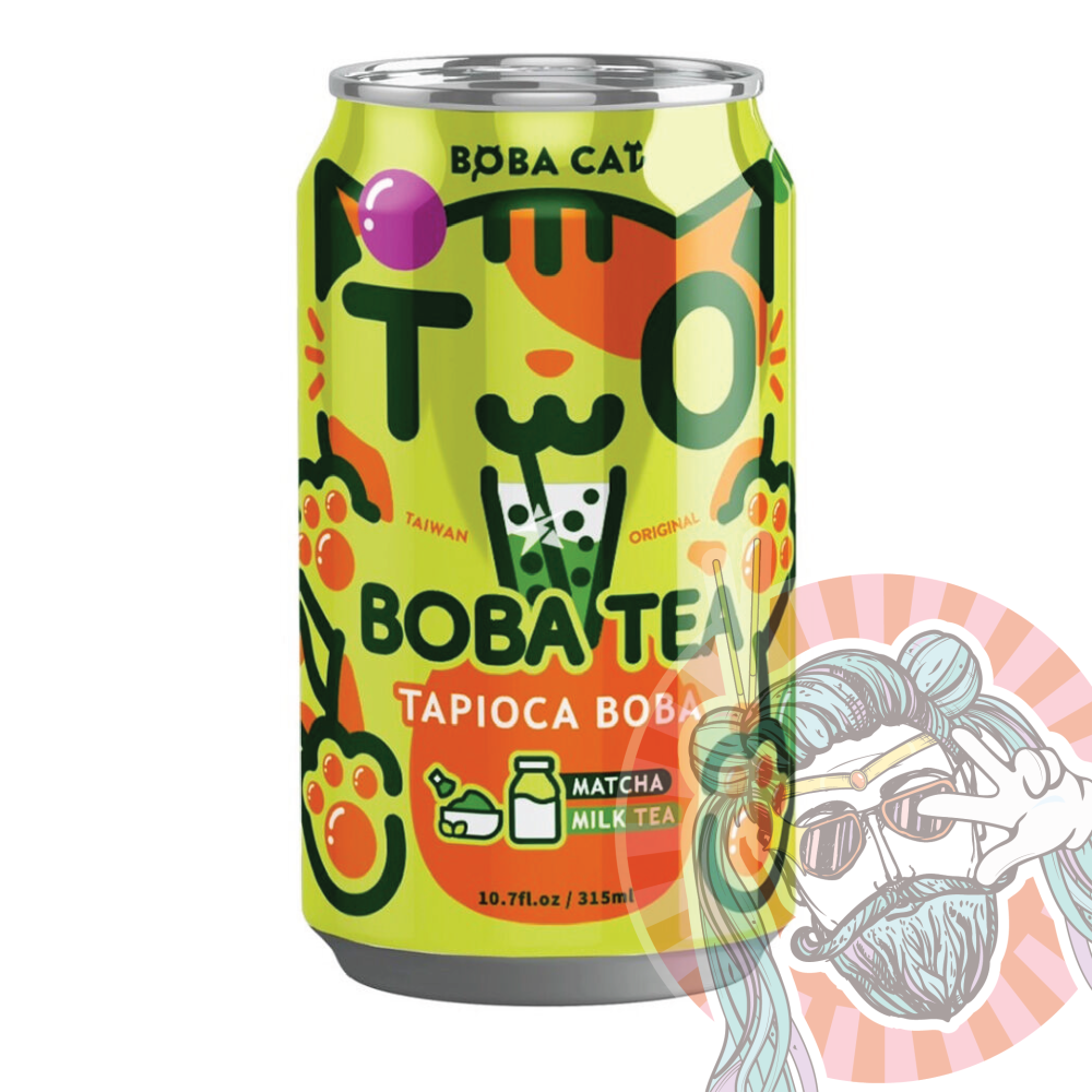 bubble tea matcha, Boba Cat Bubble Tea, tapiokové perly, originálny ...